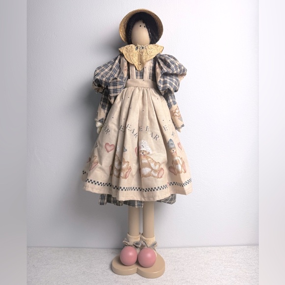 Toys | 21 Beautiful Vintage Standing Doll With Wooden Legs | Poshmark